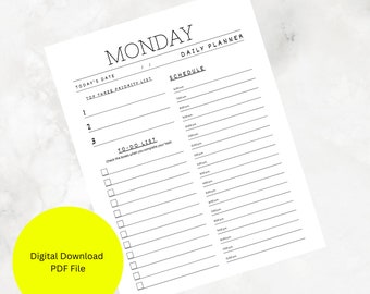 Monday Through Friday Daily Planner - Etsy