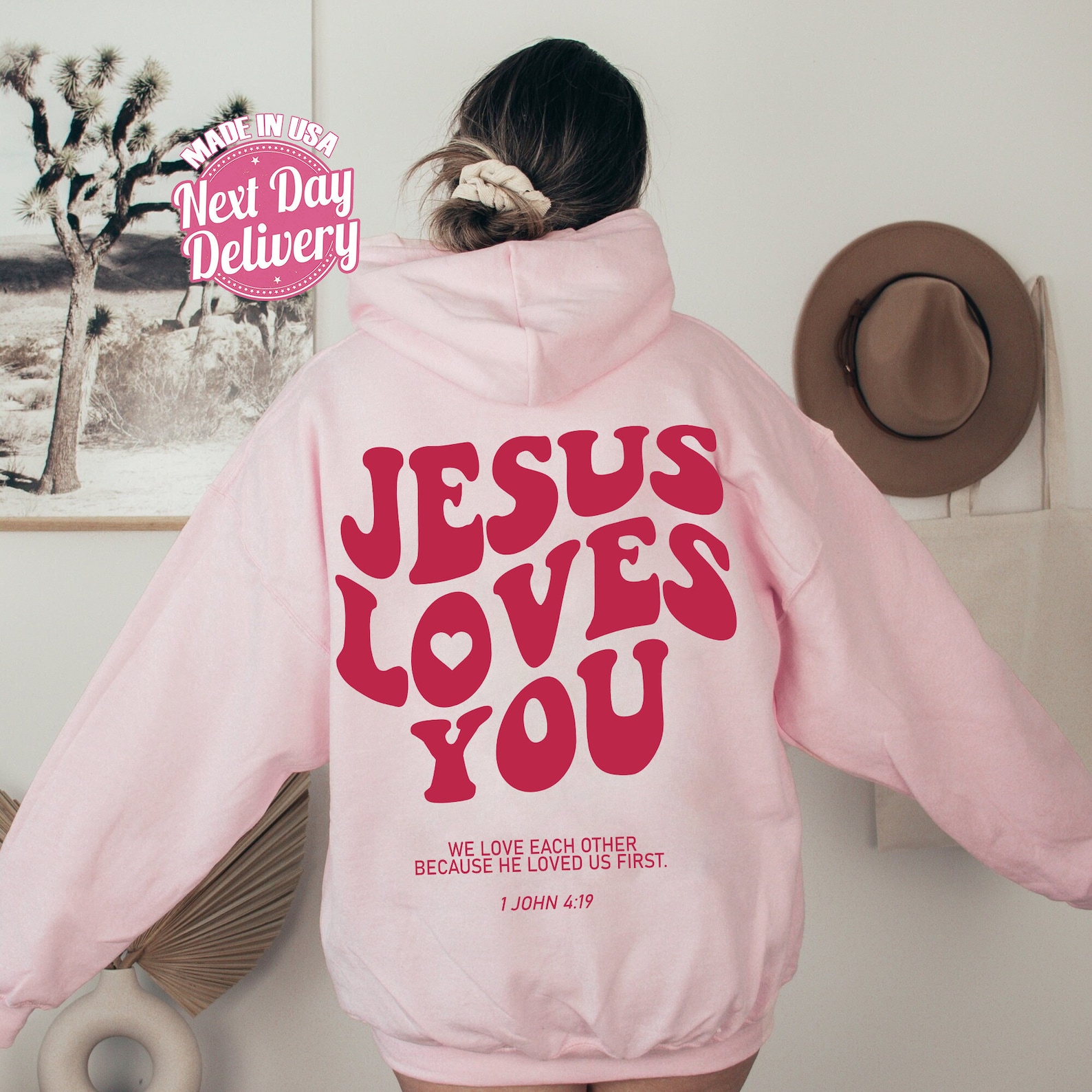Jesus Loves You Hoodie Christian Hoodie Christian Sweatshirt Etsy