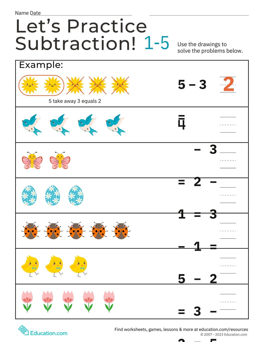 PRE - K MATH SPRING - Etsy