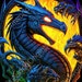 BLACKLIGHT DRAGON Bundle Digital Art Vibrant Color Design Blacklight ...