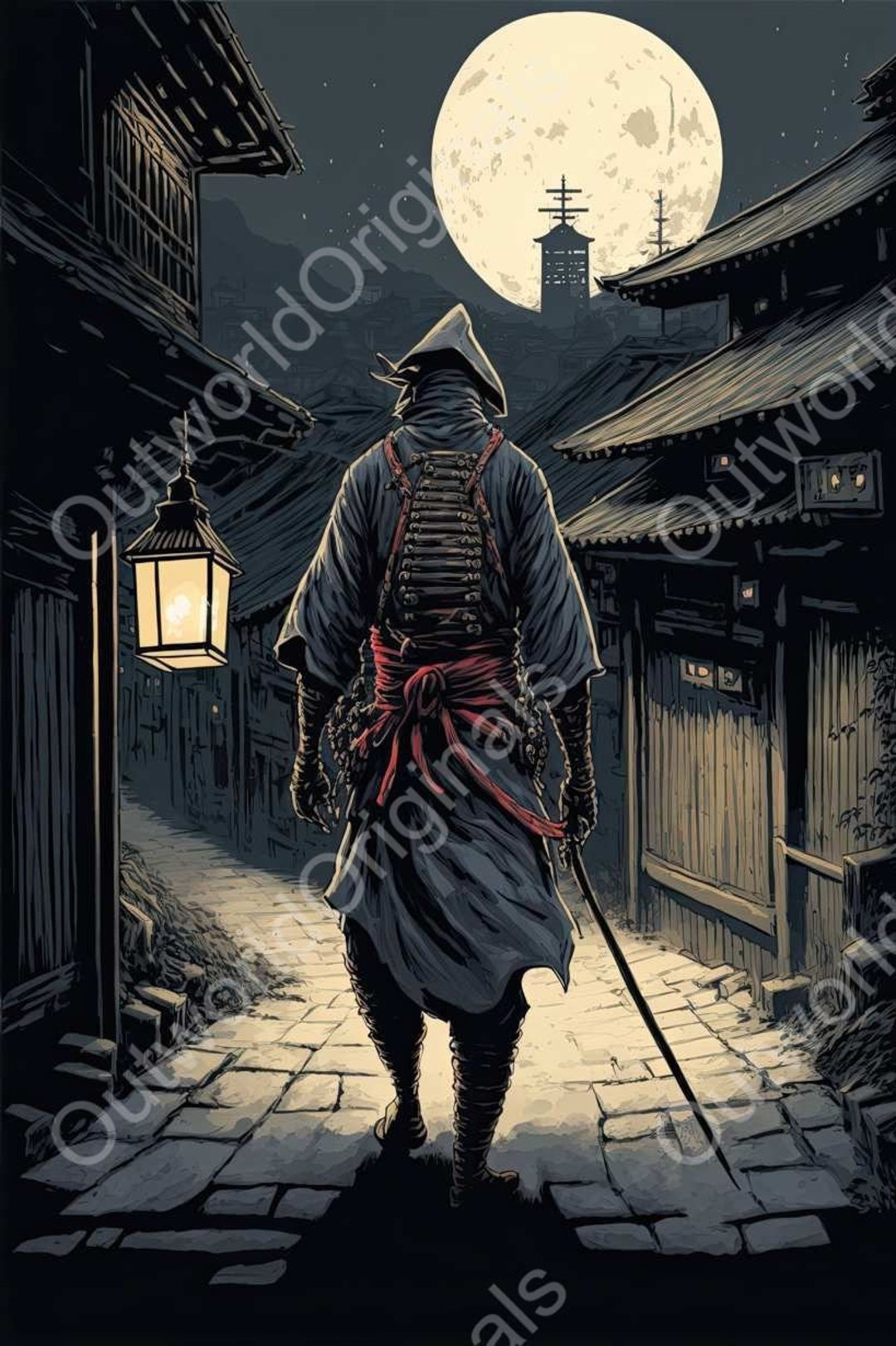 SAMURAI NINJA WARRIOR Dnd D&D Token Pathfinder Dungeons and - Etsy