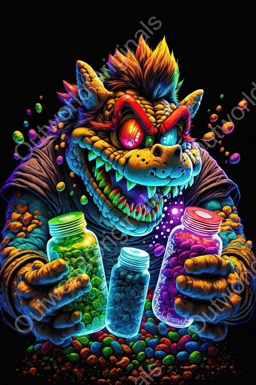 BLACKLIGHT Bad Influence MONSTER Bundle Digital Vibrant Color Design ...