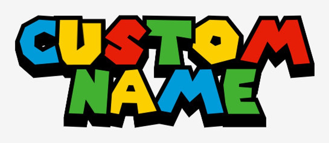Super Mario Custom Logo - Etsy
