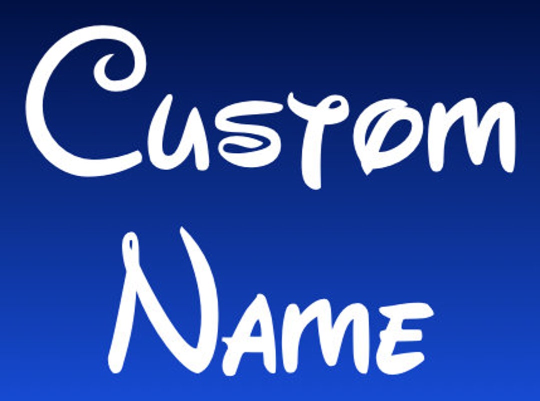 Disney Style Custom Names - Etsy