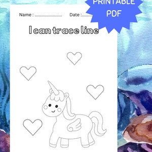 39 Preschool Line Tracing Worksheets Bundle,lines Trace Pages Printable ...