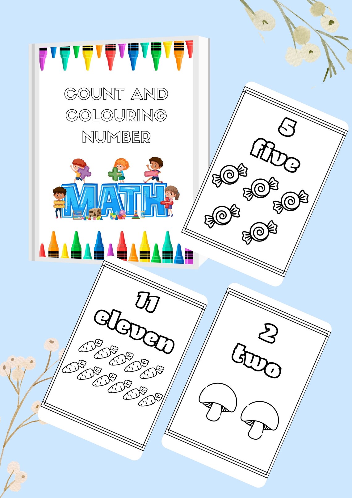 Numbers Coloring Pages, Preschool Coloring Pages, Preschool Activity ...
