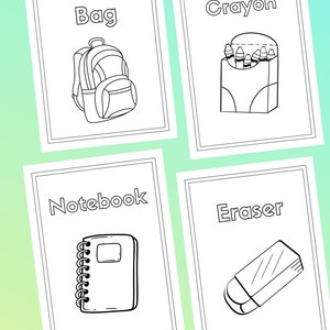 Back to School Coloring Page, School Coloring Pages, School Supplies ...