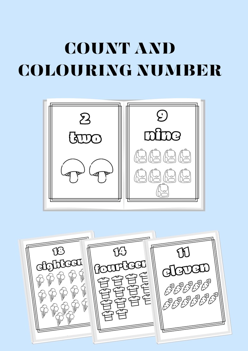 Numbers Coloring Pages, Preschool Coloring Pages, Preschool Activity ...