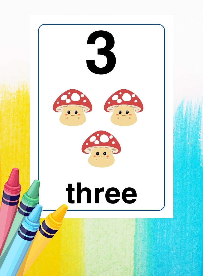 Number Flash Cards 1-10, Number Cards,preschool Counting Flash Cards ...