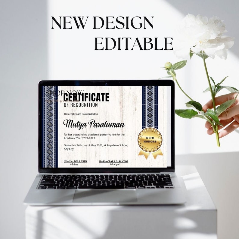Editable Certificate Template, Certificate of Completion, Achievement ...