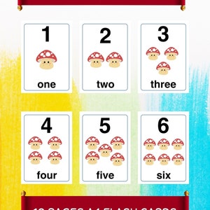 Number Flash Cards 1-10, Number Cards,preschool Counting Flash Cards ...