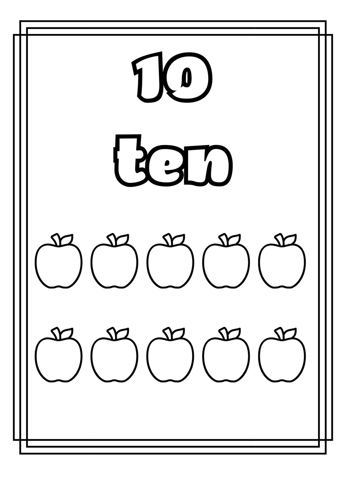 Numbers Coloring Pages, Preschool Coloring Pages, Preschool Activity ...