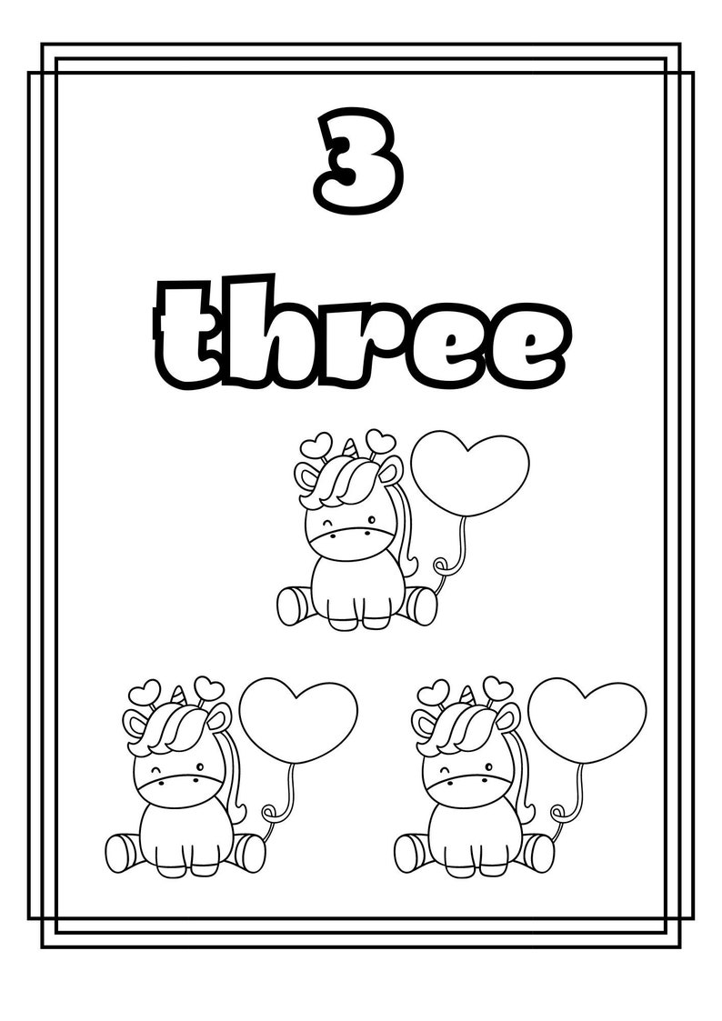Numbers Coloring Pages, Preschool Coloring Pages, Preschool Activity ...
