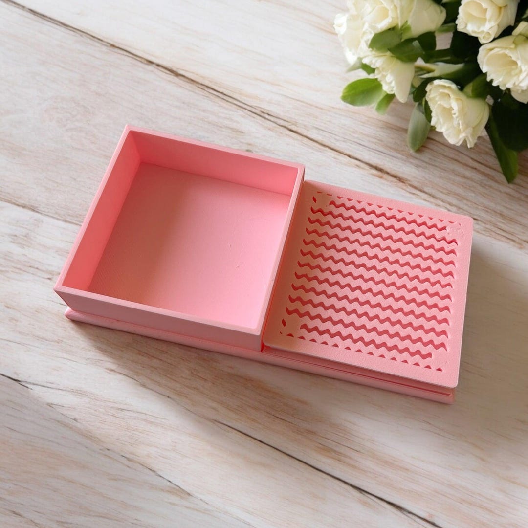 Cornstarch Box With Grid and Lid - Etsy