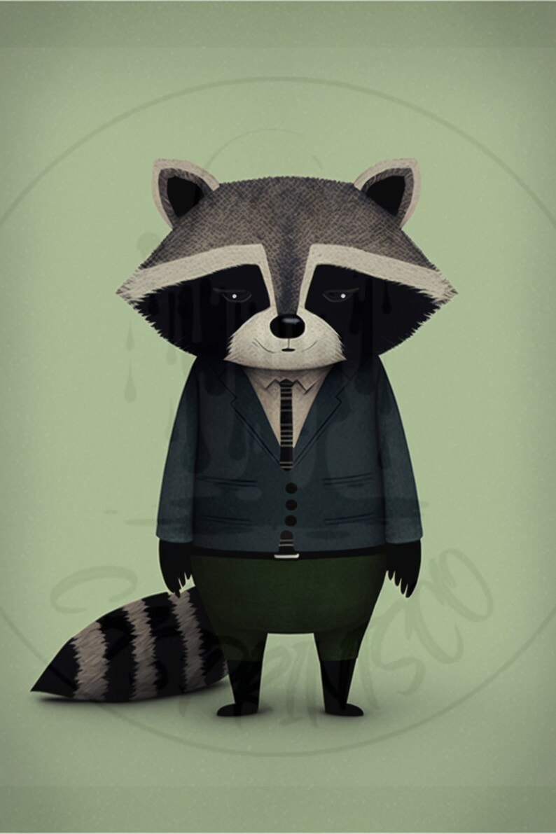 Racoon Squad Digital Prints - Etsy