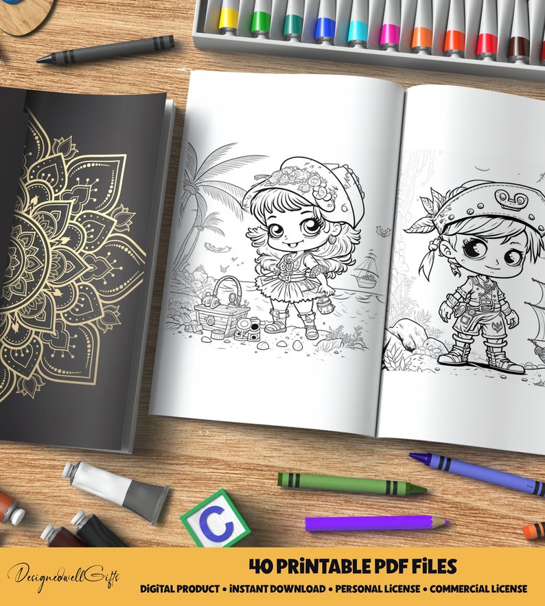 40 Coloring Pages of Pirates, Printable Coloring Sheets for Kids ...