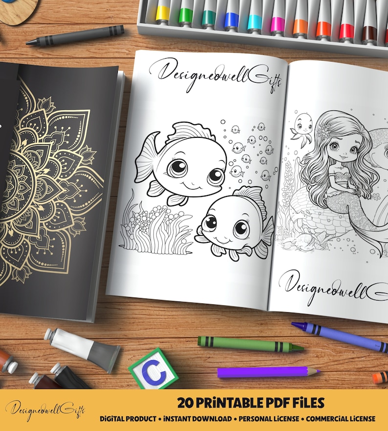 20 Under the Sea Coloring Pages, Printable Sea Creatures Coloring ...