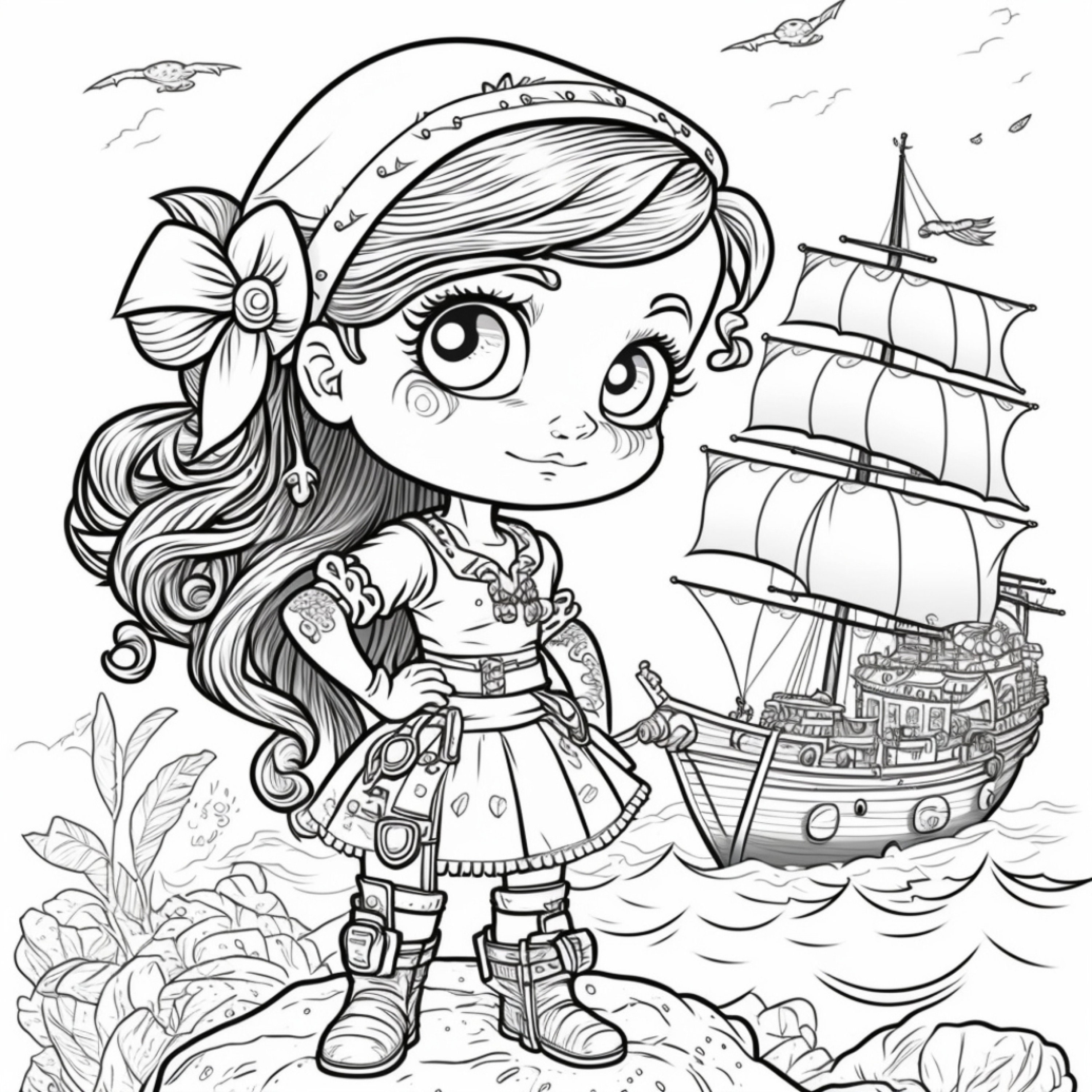 40 Coloring Pages of Pirates, Printable Coloring Sheets for Kids ...