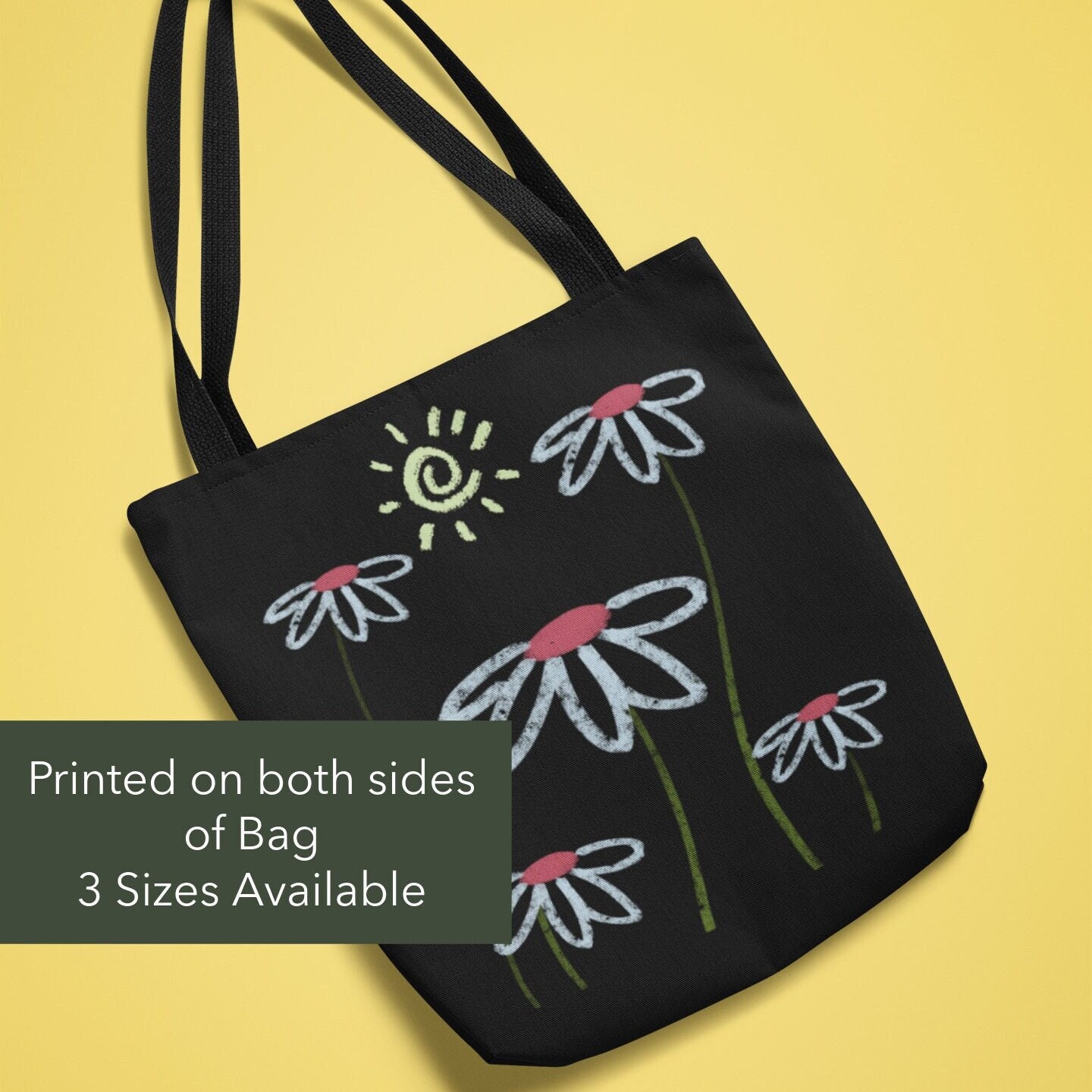 Daisy Doodle Tote Bag Cute Daisies Flowered Gifted Totebag for Daisy ...