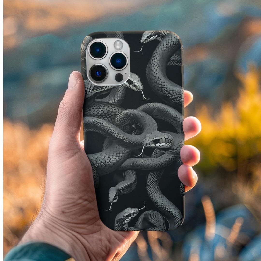 Black Snake iPhone Case Dark Aesthetic Apple iPhone Casing Snake Lover ...
