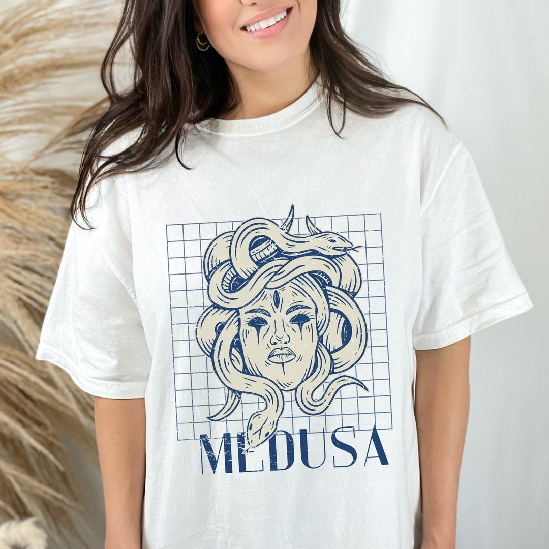 Grunge Fairycore Goddess Medusa Shirt, Mythology-inspired Gorgon Medusa ...