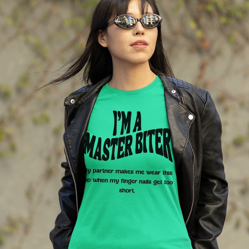Nail Biter Edgy Humor Shirt, Bad Habit Nail Bite Dad Joke Gift, Bad ...