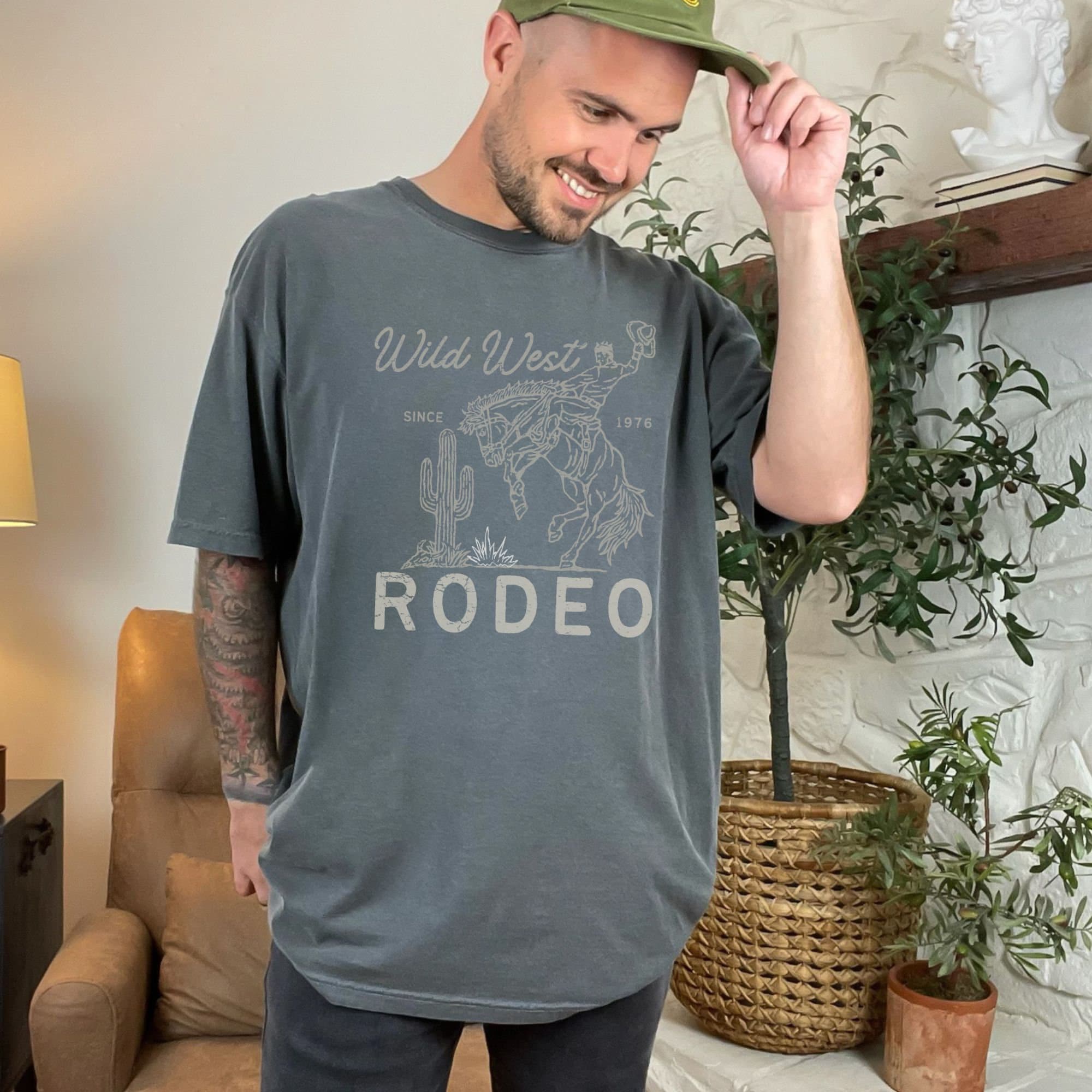 Wild West Vintage American Rodeo Shirt, Boho Wild West Aesthetic ...