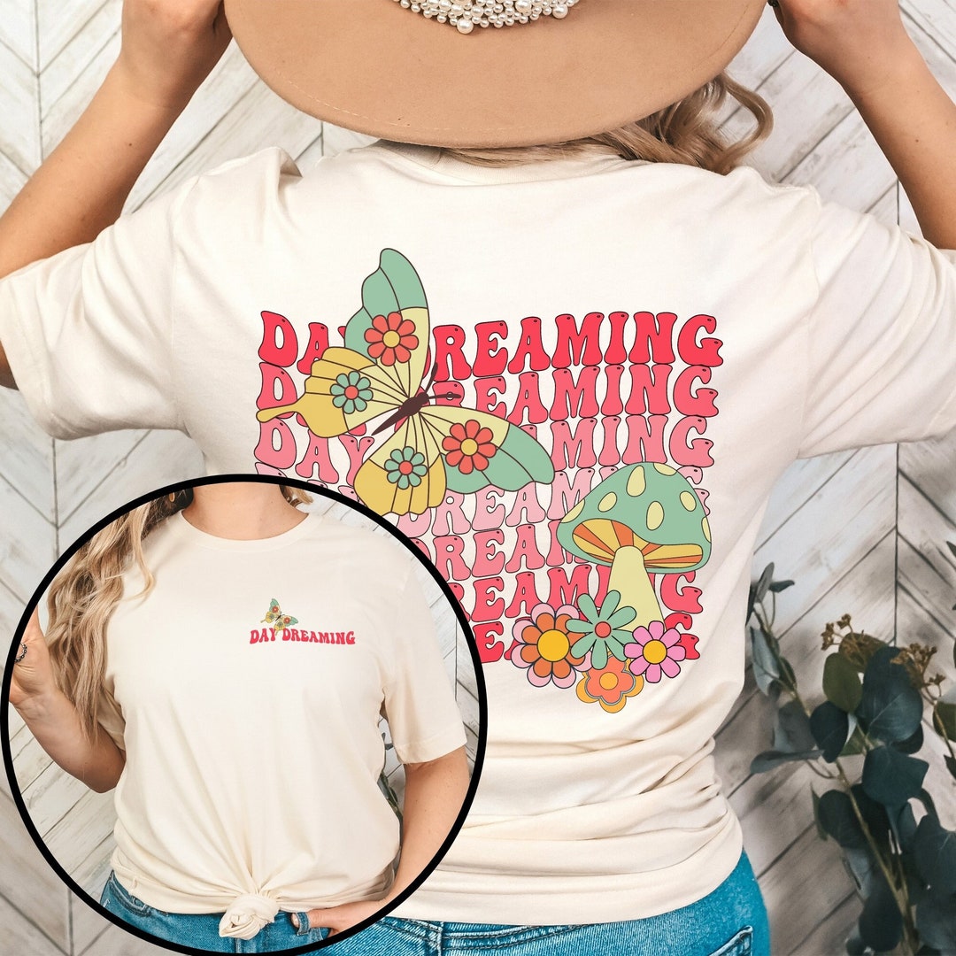 70s Retro-vintage Wavy Text Daydreams Shirt, 70s Groovy Dreaming T ...