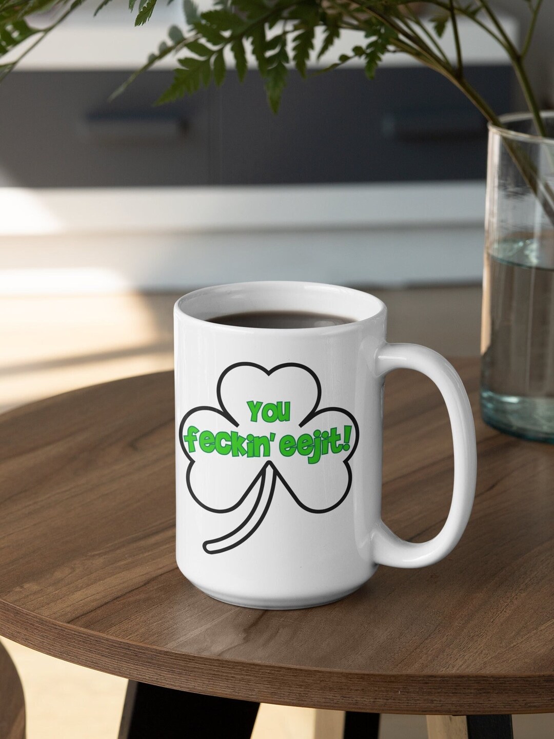 Funny Feckin Eejit St Patrick's Day Mug, Shamrock Irish Gifts Mug ...