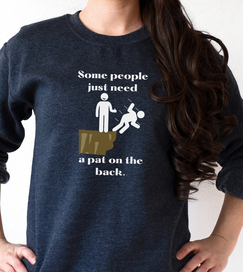 Funny Stick Person Need Pat on the Back Sarcastic Sweater, Sassy ...