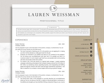 3 Page Resume Template Cover Letter and References Template for MS Word ...