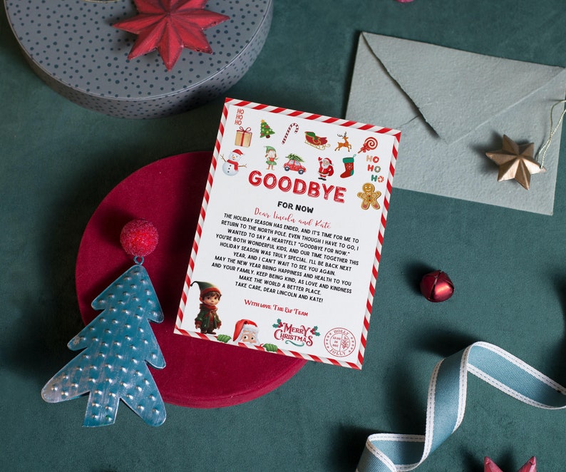2024 Elf Goodbye Letter Departure Letter, Editable Christmas Goodbye ...