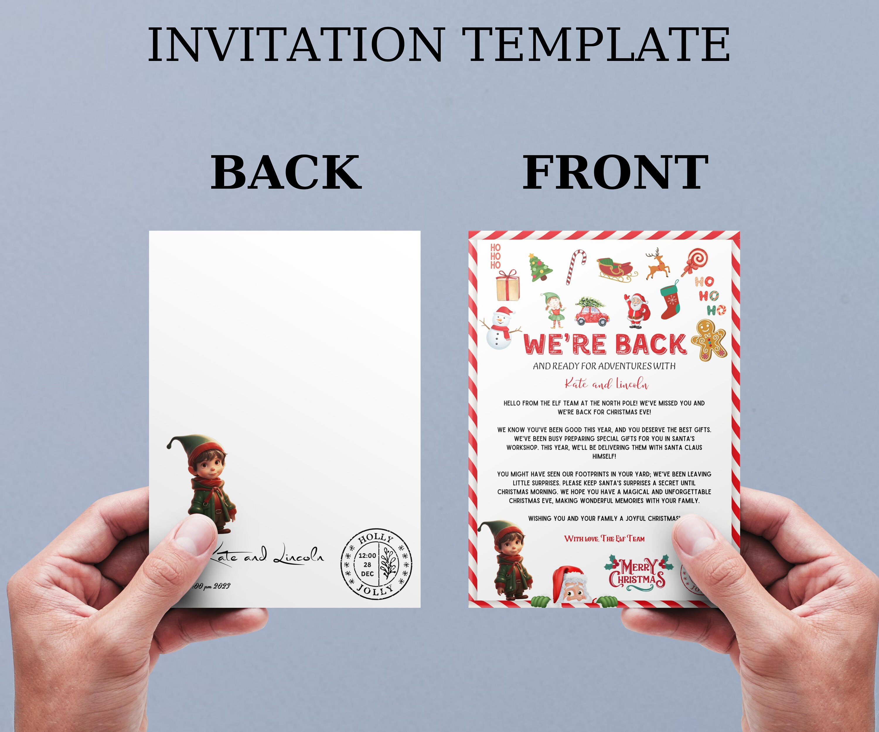 Editable Elf Arrival Letter Return Letter DIY Christmas Elf - Etsy