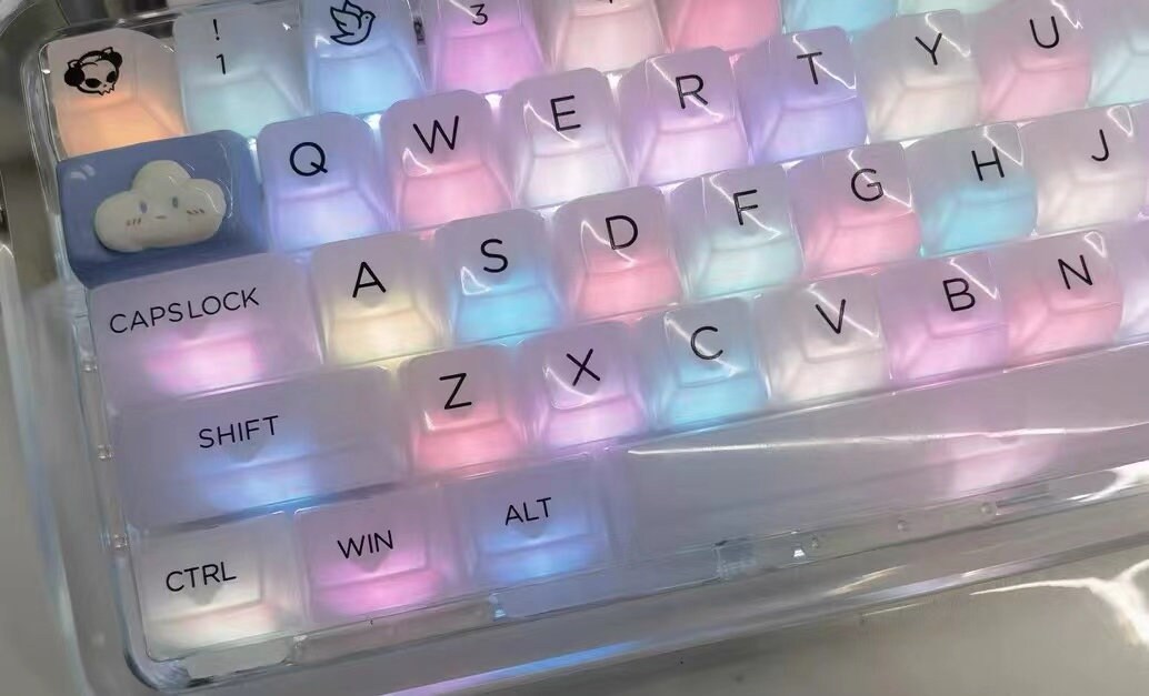 Cute Cloud Keycap Artisan Hand-painted Keycaps Stone Clay - Etsy