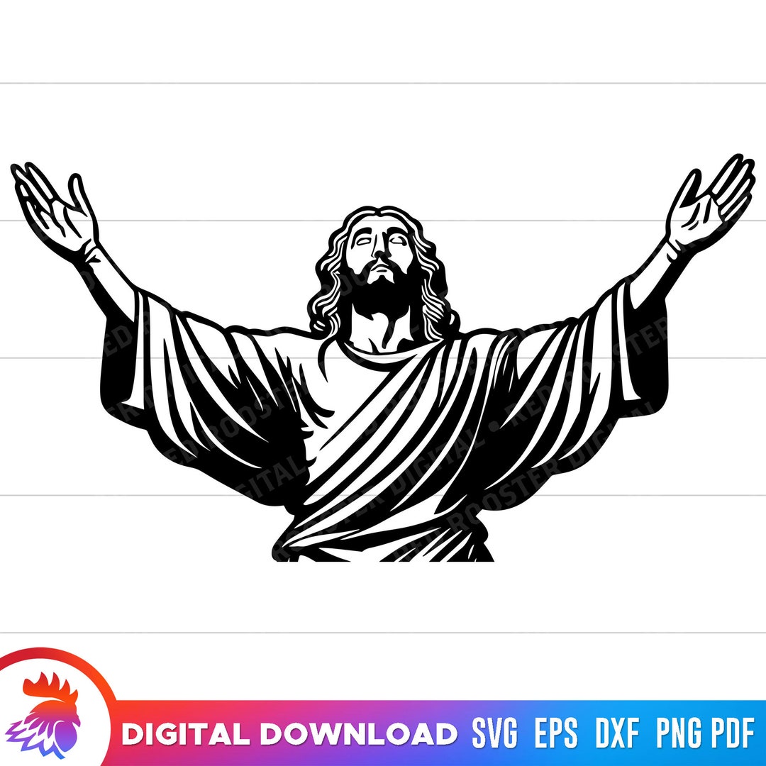 Jesus Christ Svg, Christ Outstretched Arms, Church Worship, Jesus ...