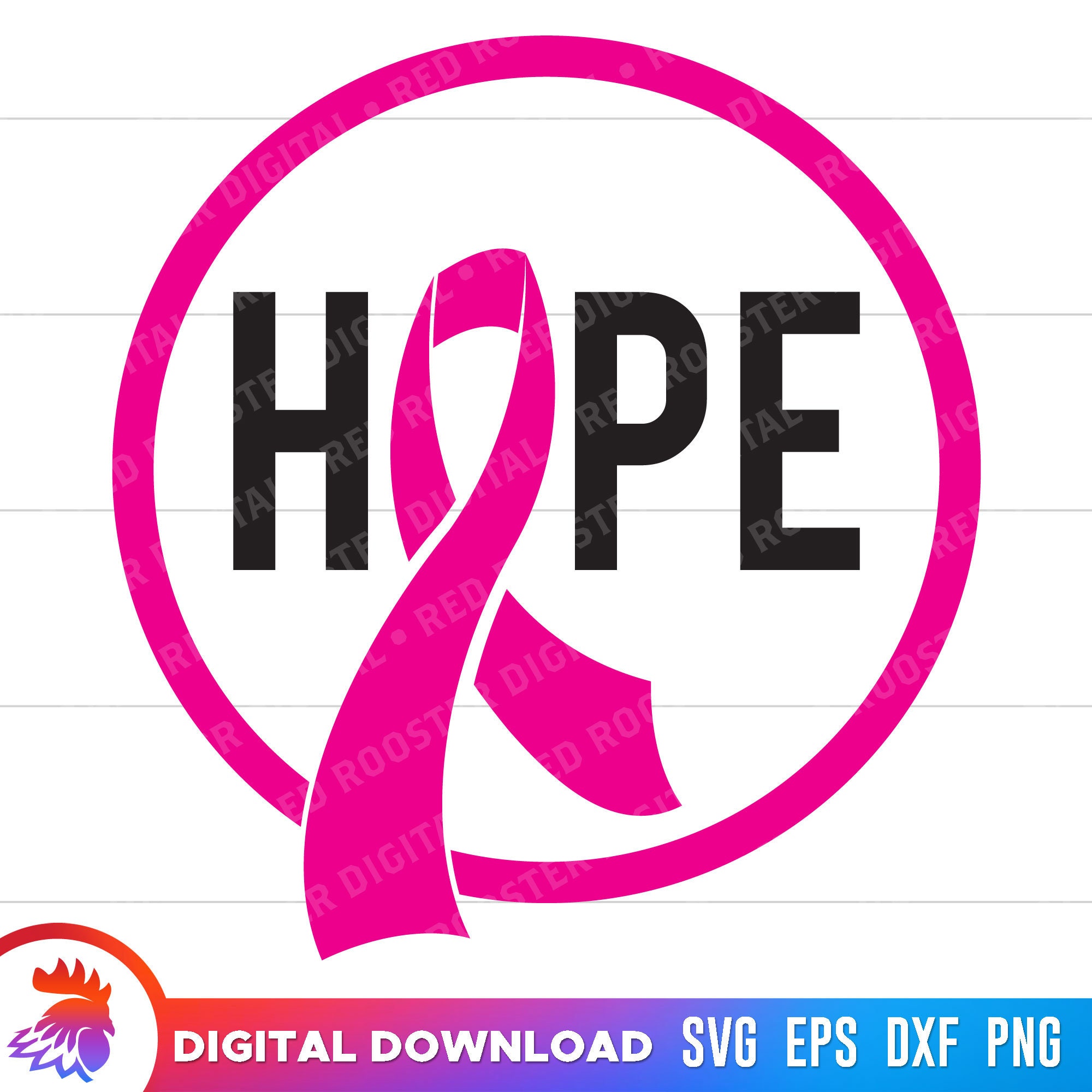 Hope Ribbon SVG Breast Cancer Awareness Ribbon Svg Social - Etsy