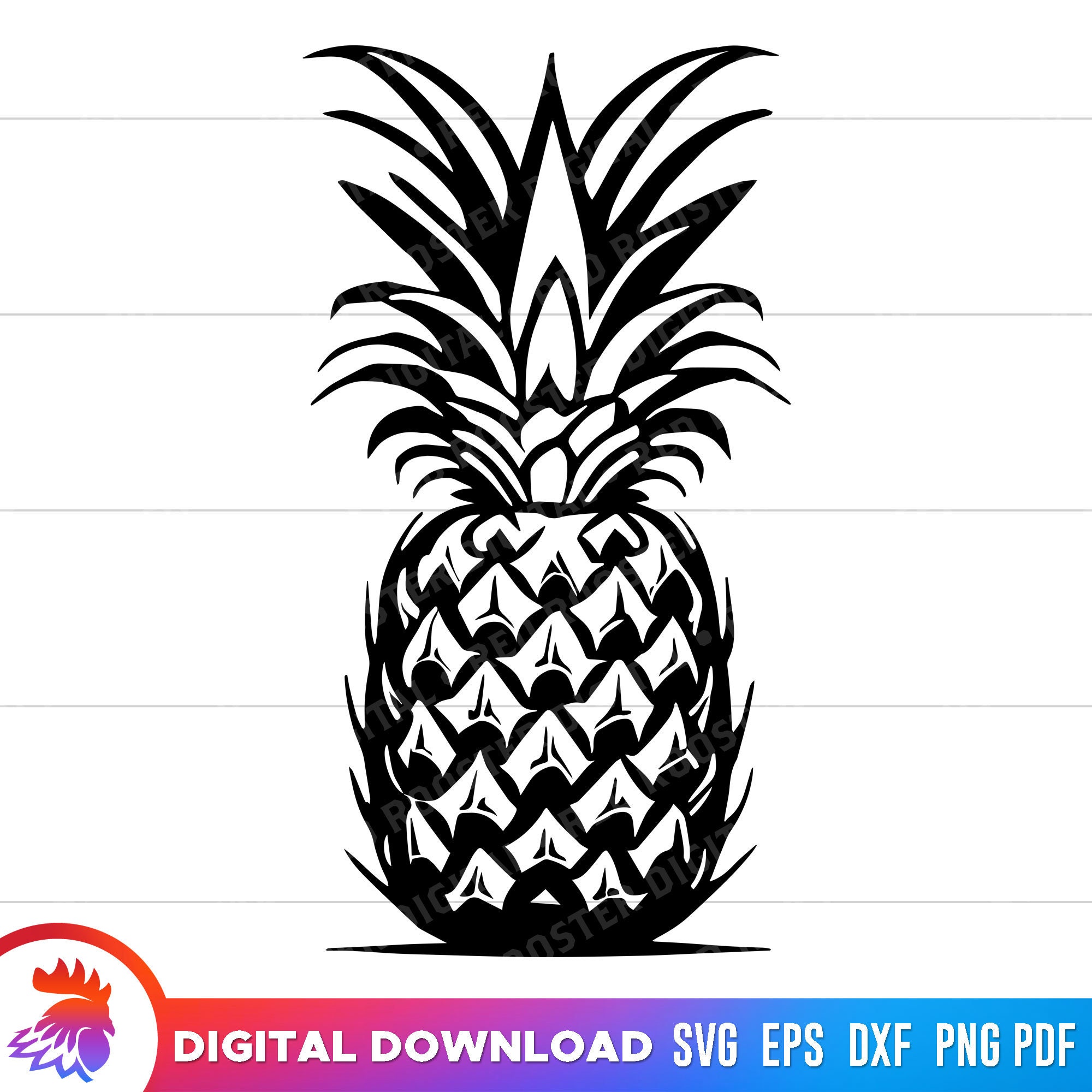 Pineapple Svg, Pineapple Fruit Svg, Tropical Fruit, Pineapple Cut File ...
