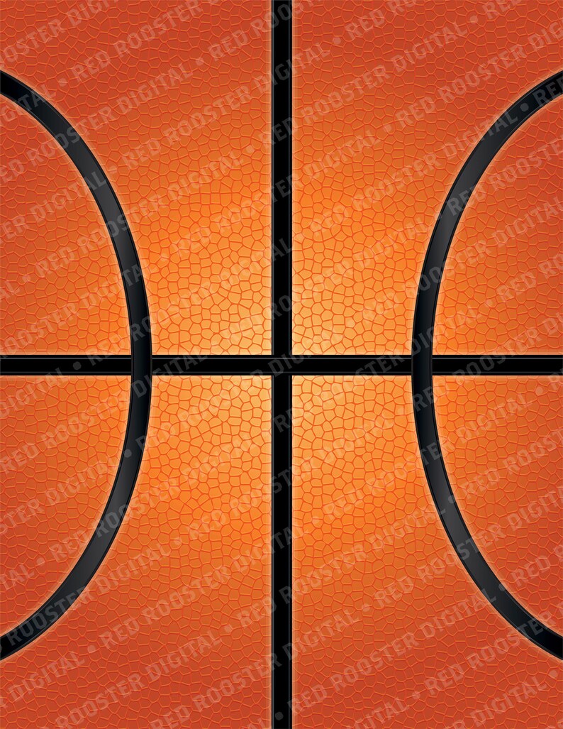 Basketball Background Closeup of Orange Basketball Digital - Etsy