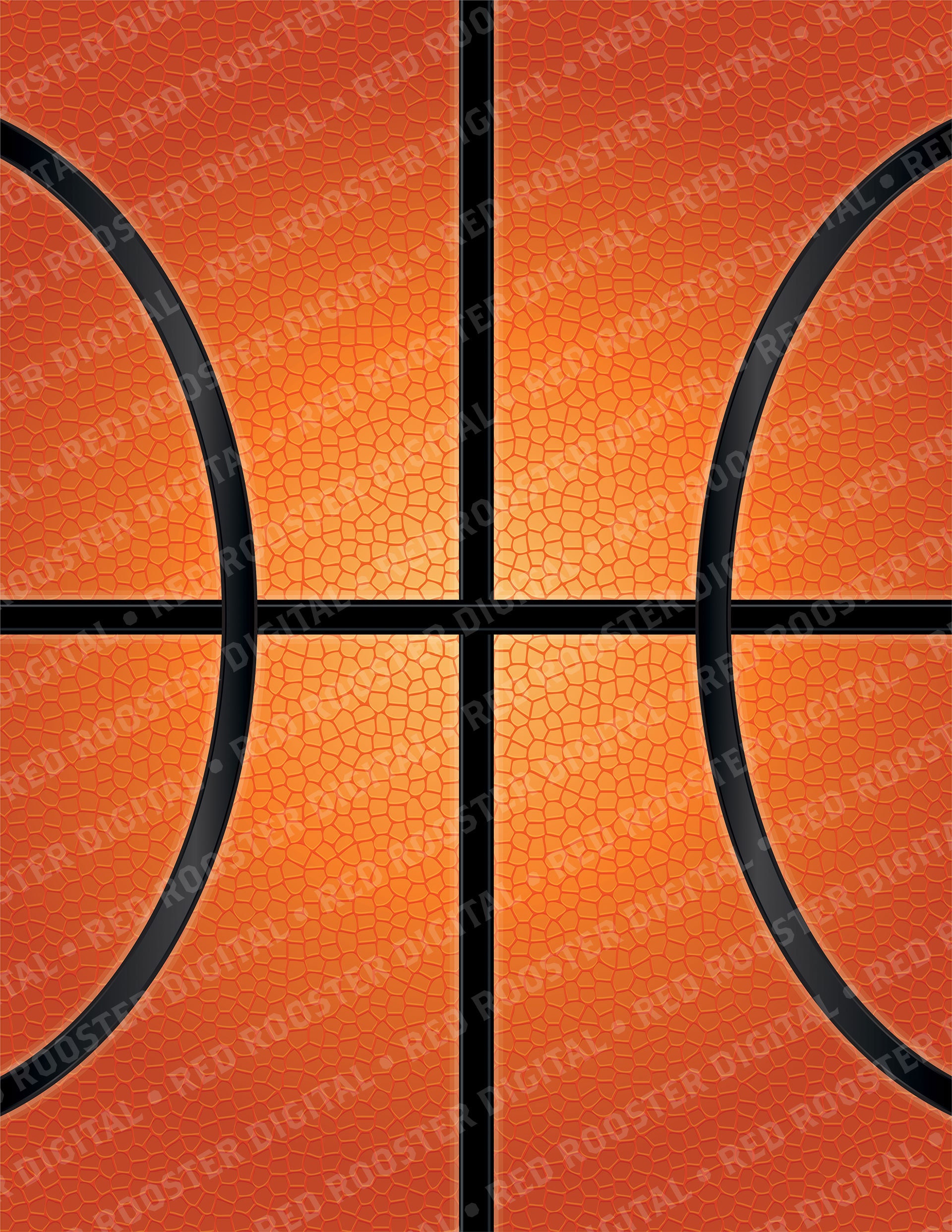 Basketball Background, Closeup of Orange Basketball, Digital Download ...