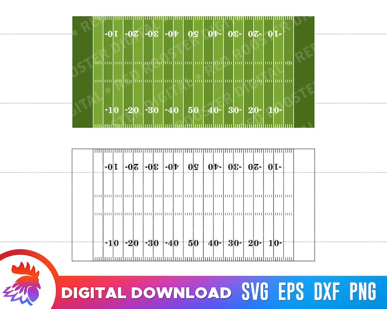 Football Field SVG Regulation Football Field Football Field - Etsy