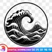 Wave Art Svg, Abstract Waves, Crashing Beach Waves, Wave Artwork, Waves ...