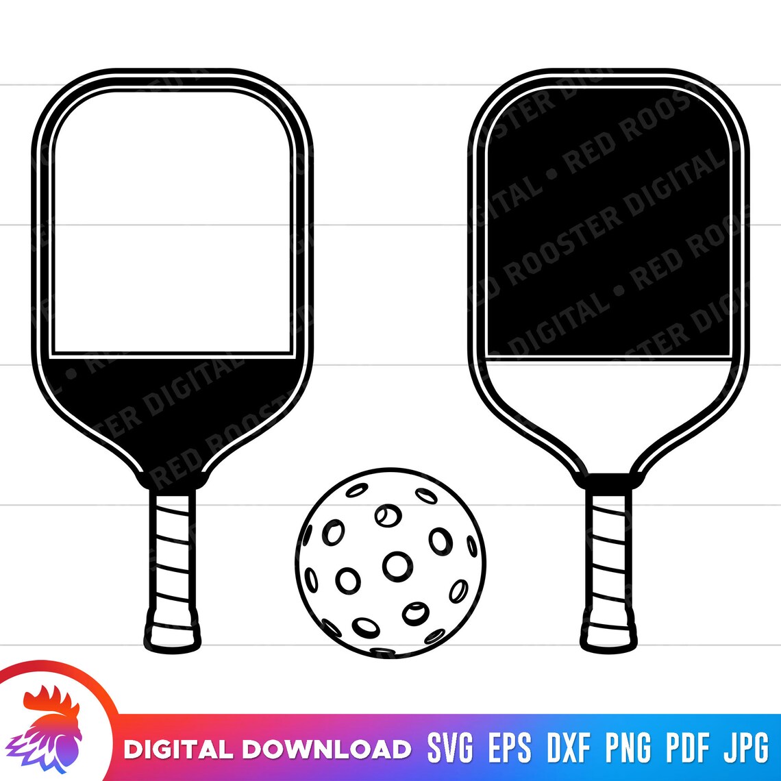 Pickleball Paddle Svg, Pickleball Svg, Pickleball Cut File, Pickleball ...