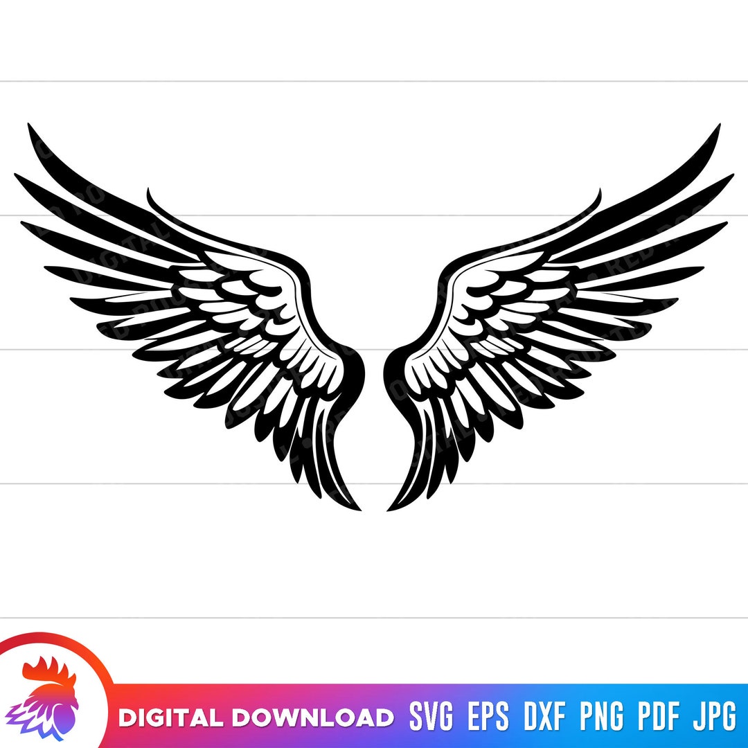 Angel Wings Svg, Angel Wings Cut File, Angel Wings Clipart, Angel Wings ...