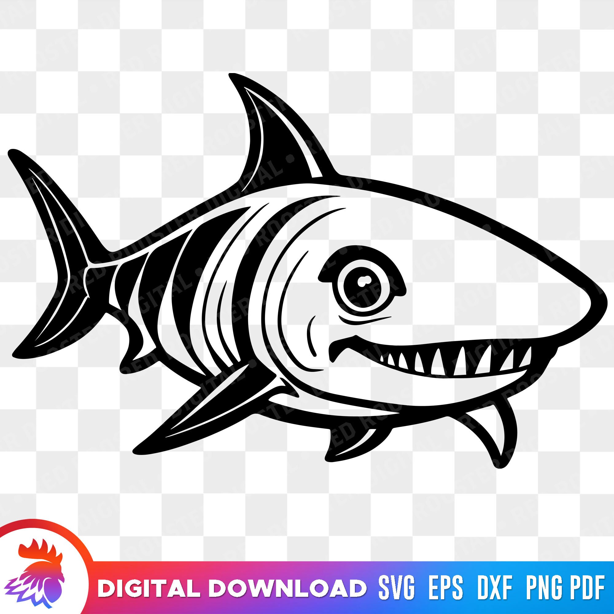 Cartoon Shark Svg, Baby Shark Svg, Cute Baby Shark, Cartoon Shark ...