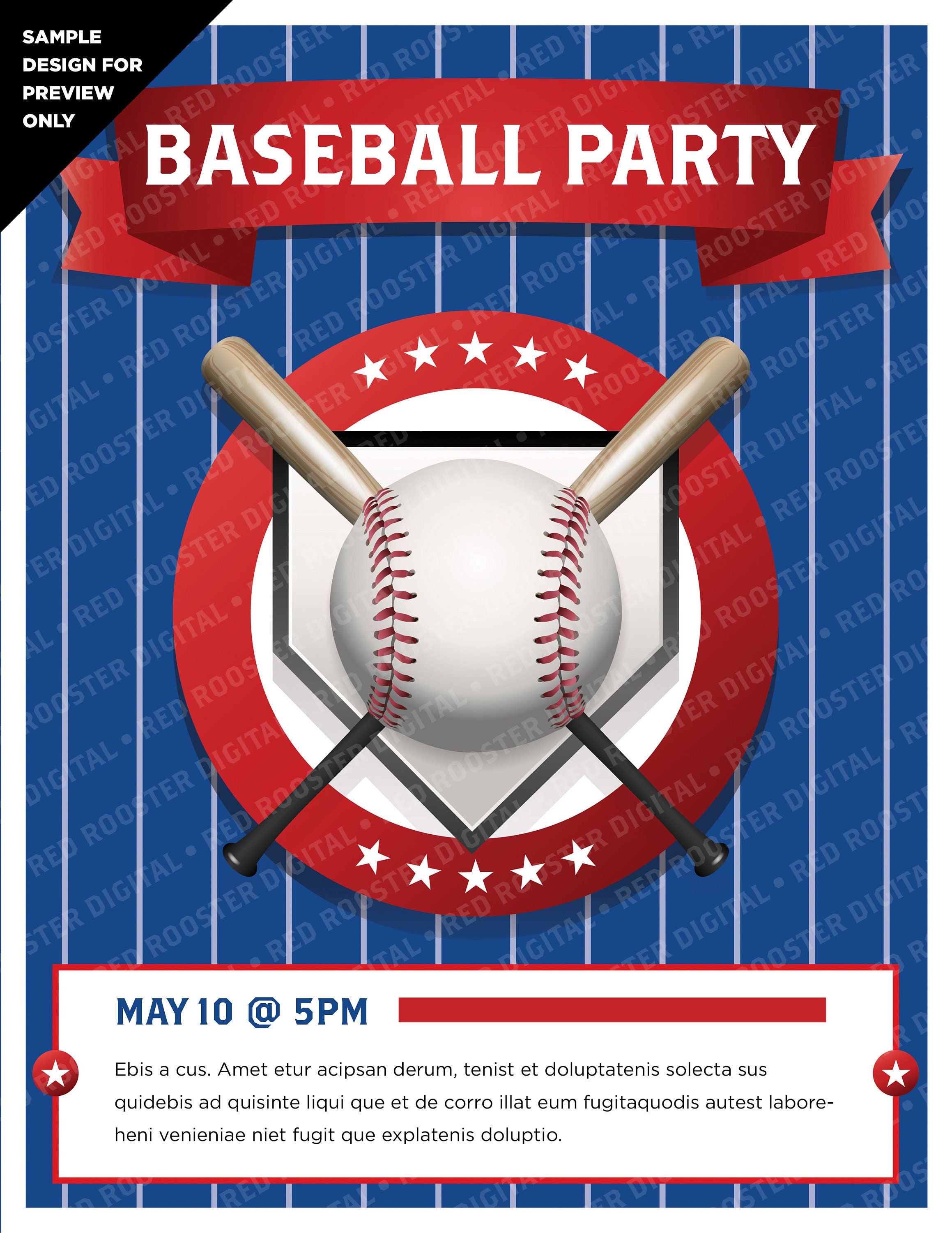 Baseball Flyer Template, Blank Baseball Background, Baseball Party ...