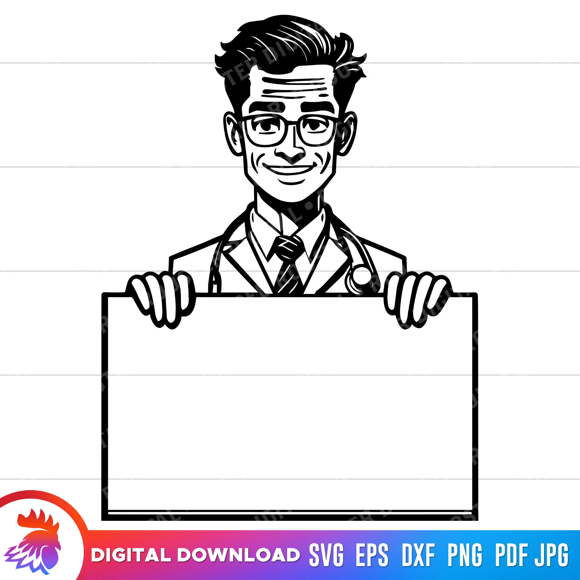 Doctor Svg, Doctor With Sign, Doctor Announcement, Doctor Cut File ...
