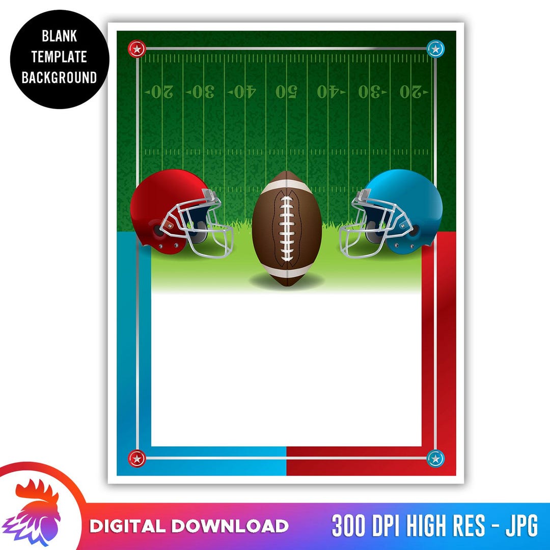Superbowl Party, Flyer Template, Blank Football Background, Football ...