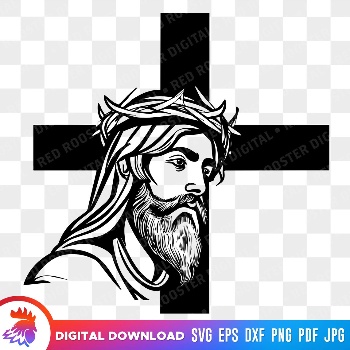 Jesus Christ Cross Svg, Christ and the Cross, Jesus on the Cross ...