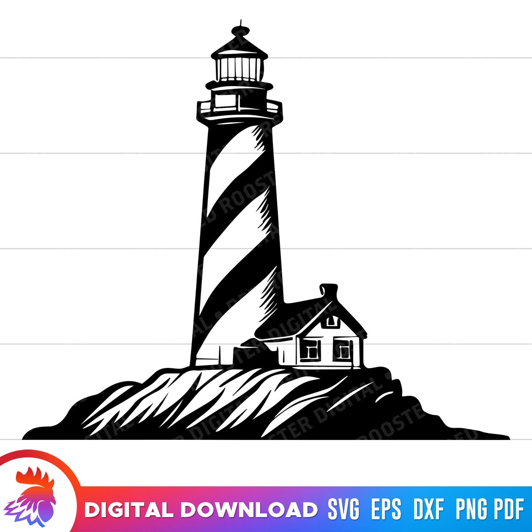 Lighthouse Svg, Lighthouse Svg File for Cricut, Lighthouse Clipart ...