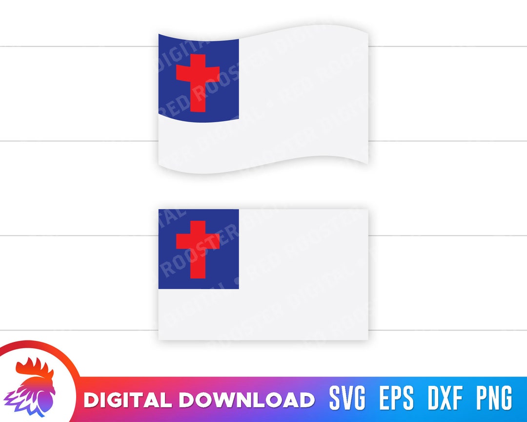 Christian Flag SVG Christian Flag Clipart Christian Flag - Etsy